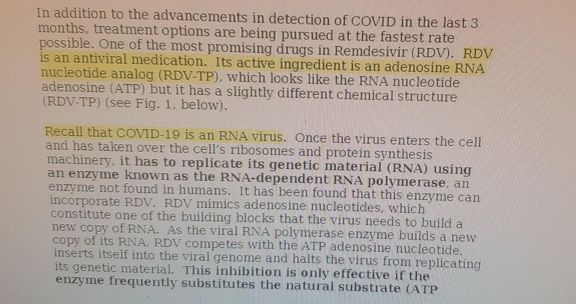 Solved In addition to the advancements in detection of COVID | Chegg.com