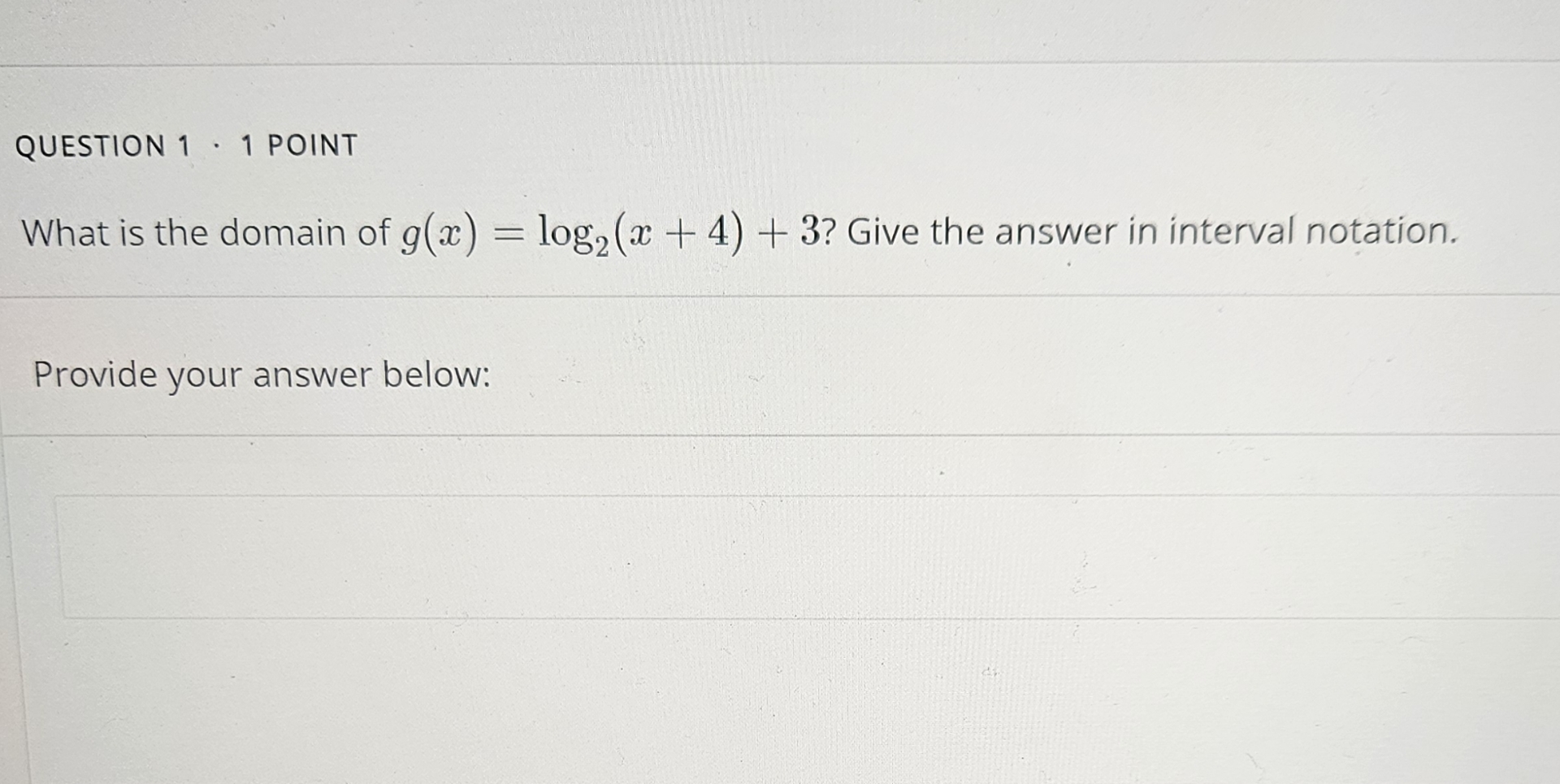 Solved QUESTION 1 - 1 ﻿POINTWhat is the domain of | Chegg.com