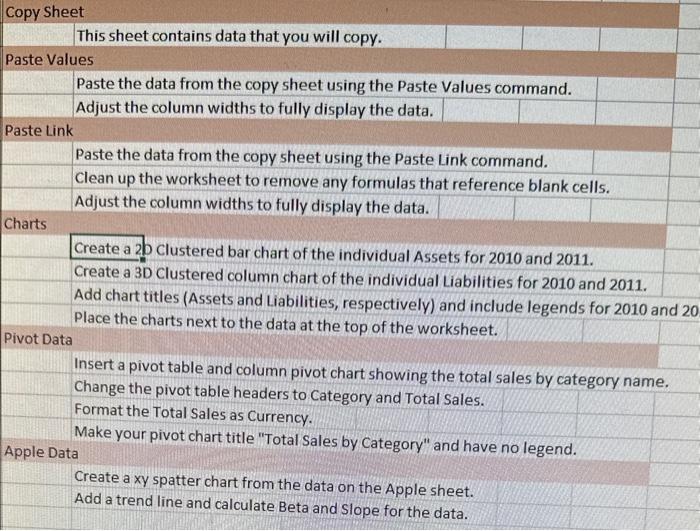 Copy Sheet This sheet contains data that you will | Chegg.com Copy Sheet This sheet contains data that you will | Chegg.com