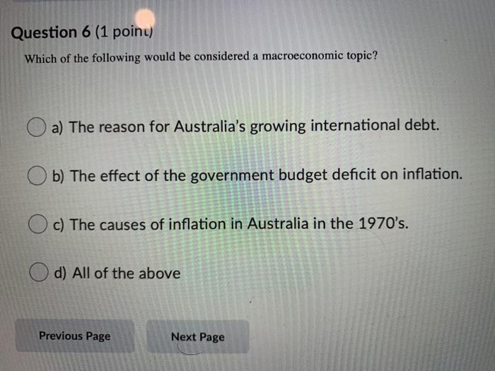 Solved Question 6 (1 poinu) Which of the following would be | Chegg.com Solved Question 6 (1 poinu) Which of the following would be | Chegg.com