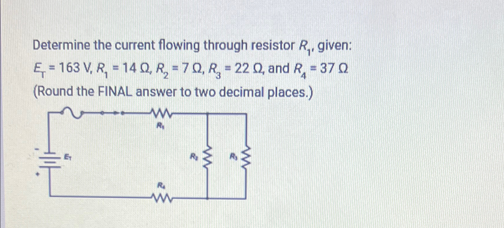 Solved Determine the current flowing through resistor R1, | Chegg.com