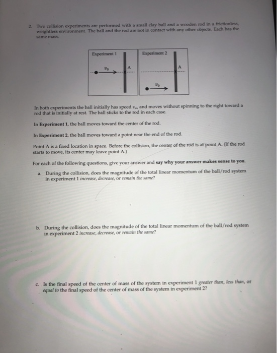 Solved 1. Two experiments are conducted with gliders on a | Chegg.com