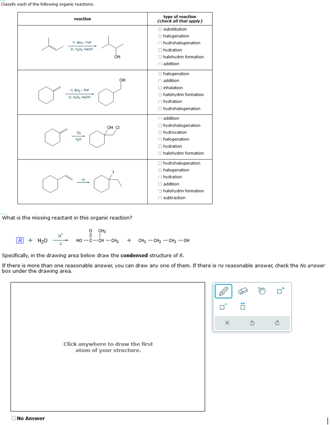 Solved Part 1: Classify each of the following organic | Chegg.com