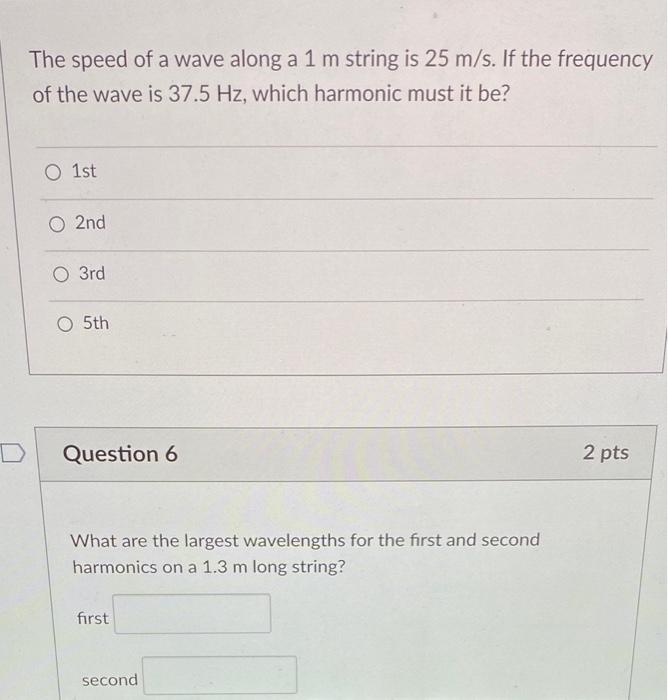 Solved The speed of a wave along a 1 m string is 25 m/s. If | Chegg.com