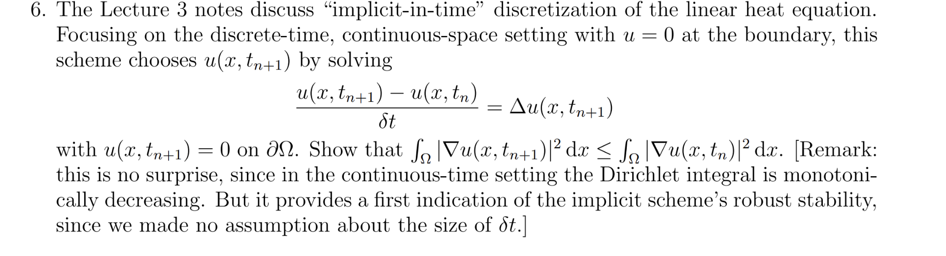 Solved The Lecture 3 ﻿notes discuss "implicit-in-time" | Chegg.com