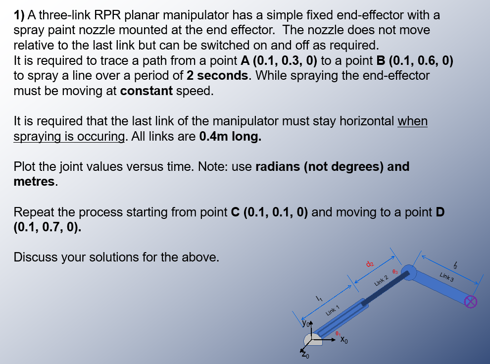Solved A three-link RPR planar manipulator has a simple | Chegg.com