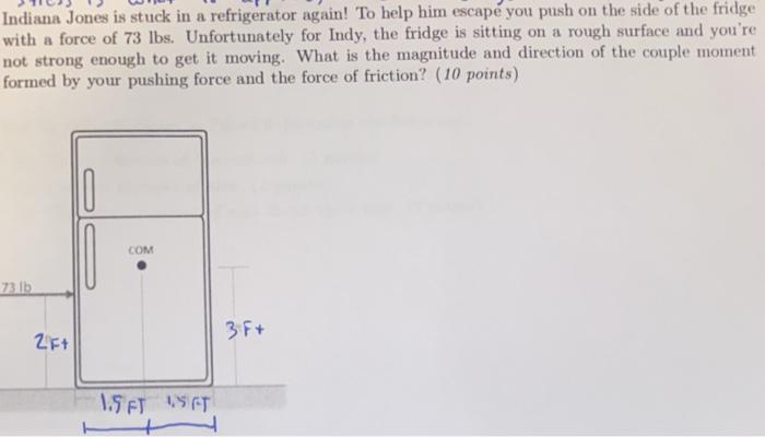 Solved Indiana Jones is stuck in a refrigerator again! To | Chegg.com