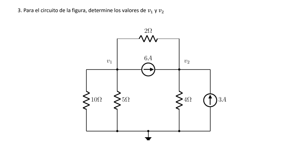 Solved Para el circuito de la figura, determine los valores | Chegg.com