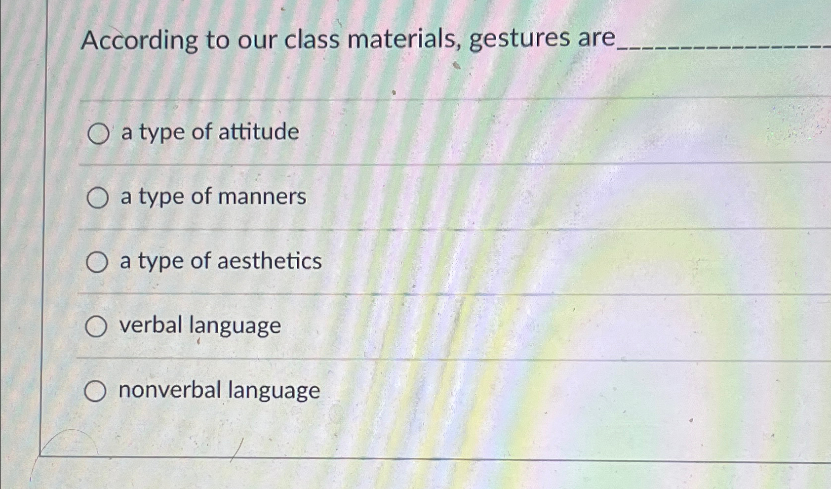 Solved According to our class materials, gestures area type | Chegg.com