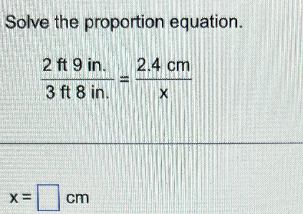 Solved Solve the proportion | Chegg.com