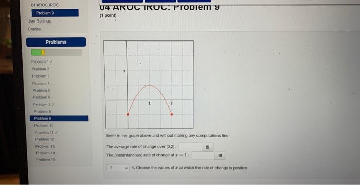 Solved U4 ARVU IRUC. ProDIem y (1 point) Refer to the graph | Chegg.com