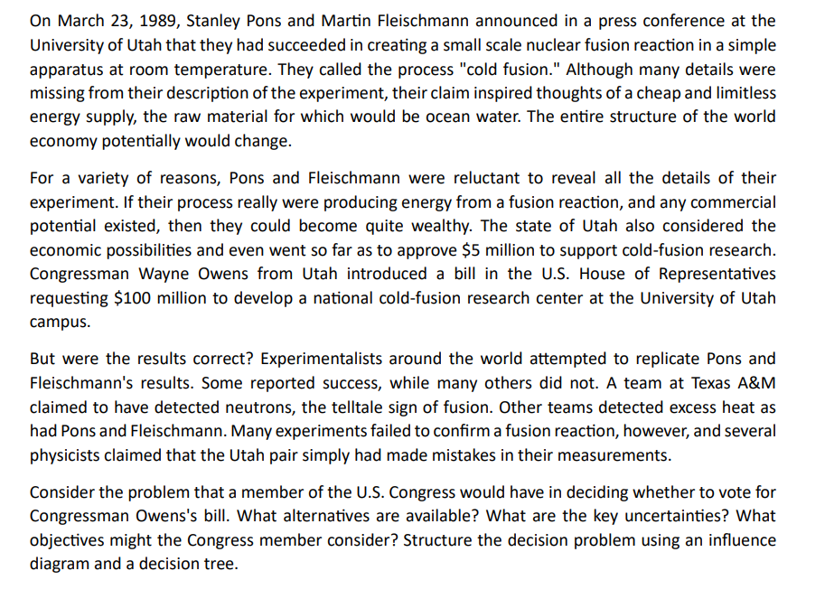 On March 23, 1989, ﻿Stanley Pons and Martin | Chegg.com