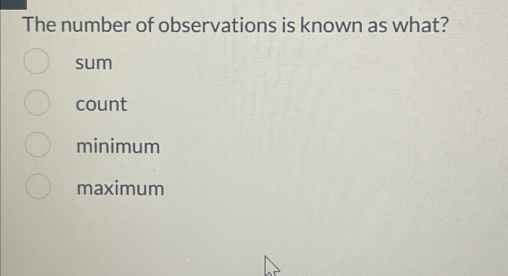 Solved The number of observations is known as | Chegg.com