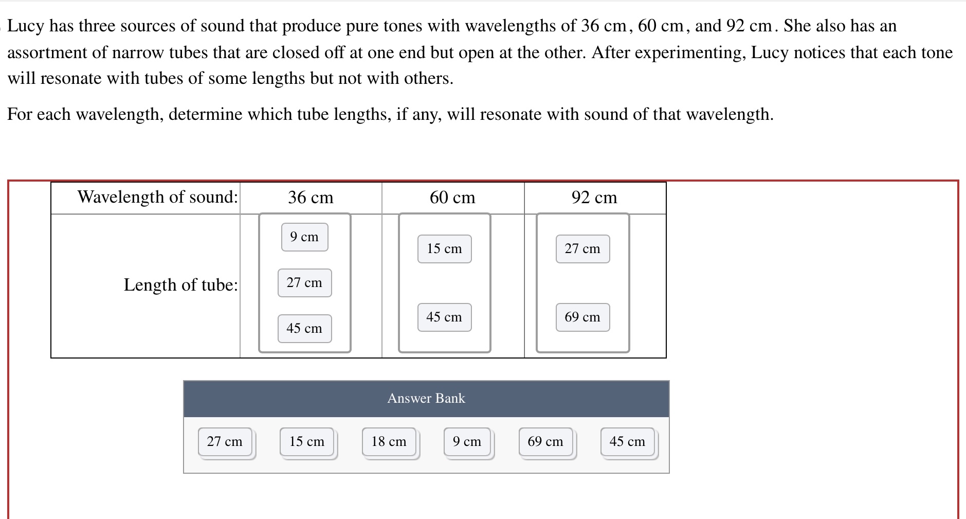 Solved Lucy has three sources of sound that produce pure | Chegg.com