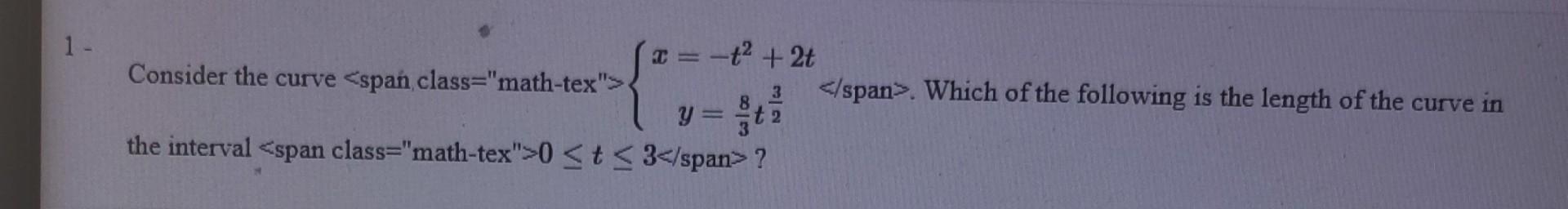 Solved Consider the curve