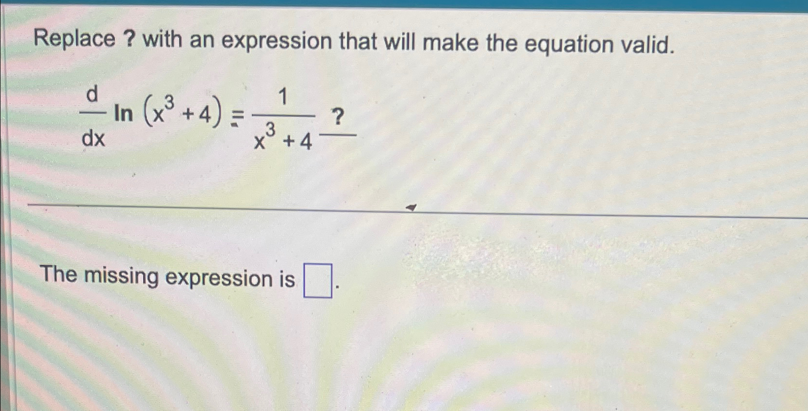 Solved Replace ? ﻿with an expression that will make the | Chegg.com