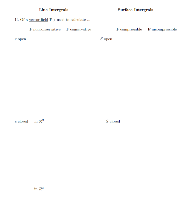 Line IntergralsLine IntergralsII. ﻿Of a vector field | Chegg.com