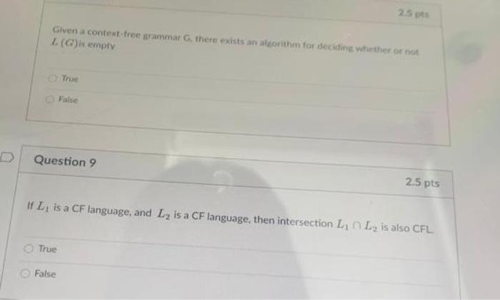 Solved Given a context.free grammar G. there exists an | Chegg.com