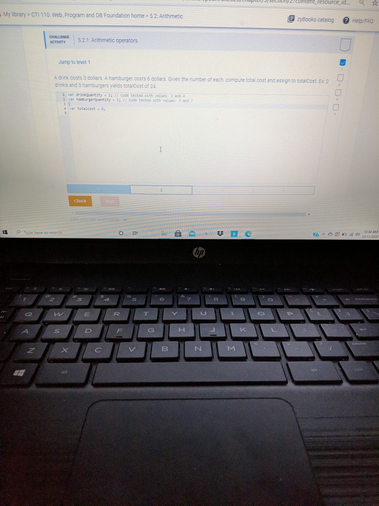 Solved con content_resource_id... My library > CTI 110: Web, | Chegg.com