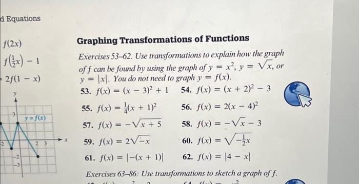 Solved d Equations f(2x) f(21x)−1 =2f(1−x) Graphing | Chegg.com