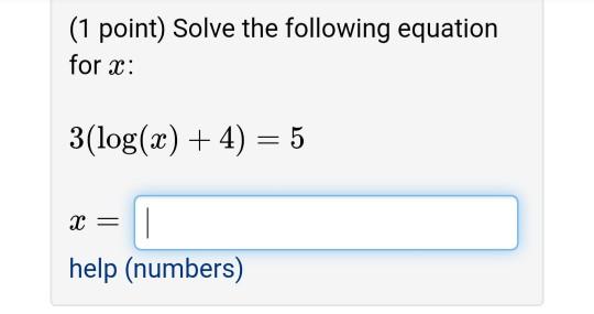 Solved (1 point) Rewrite the logarithmic expression log(AB2) | Chegg.com