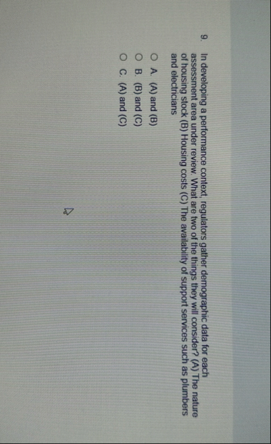 Solved In developing a performance context, regulators | Chegg.com
