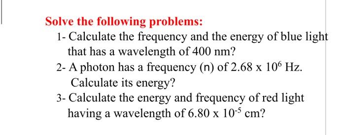 Solved Solve the following problems: 1- Calculate the | Chegg.com