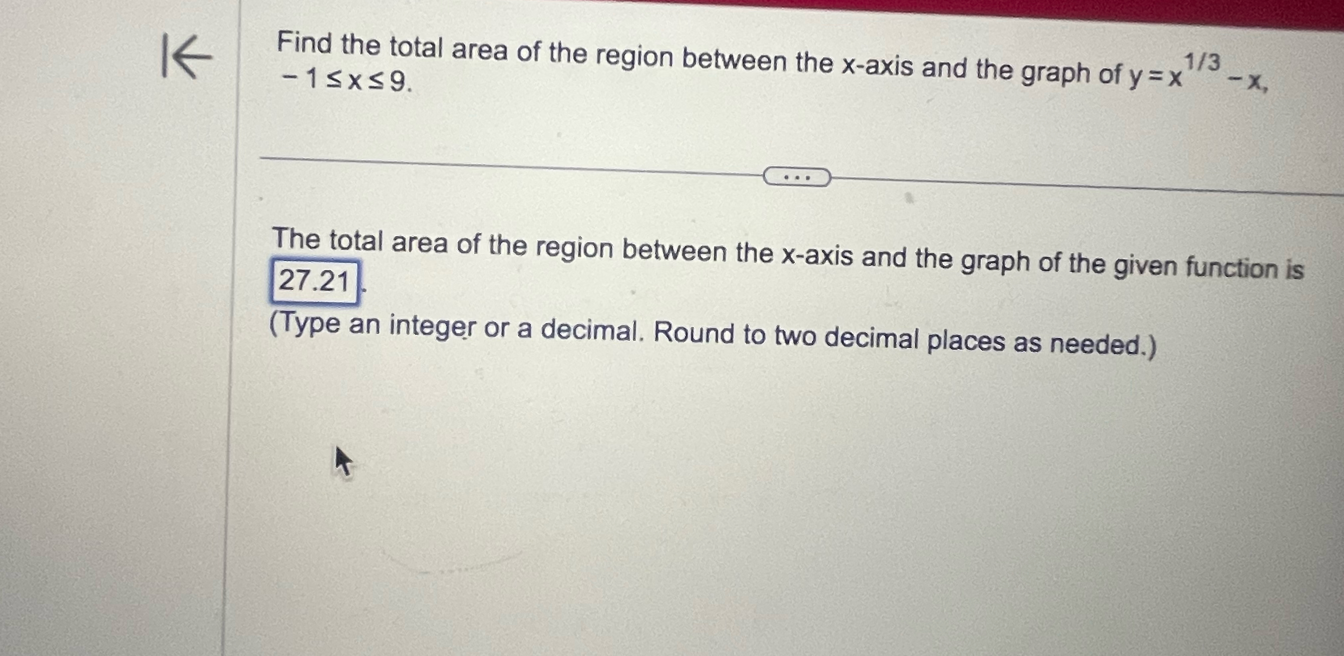 Solved Find the total area of the region between the x-axis | Chegg.com