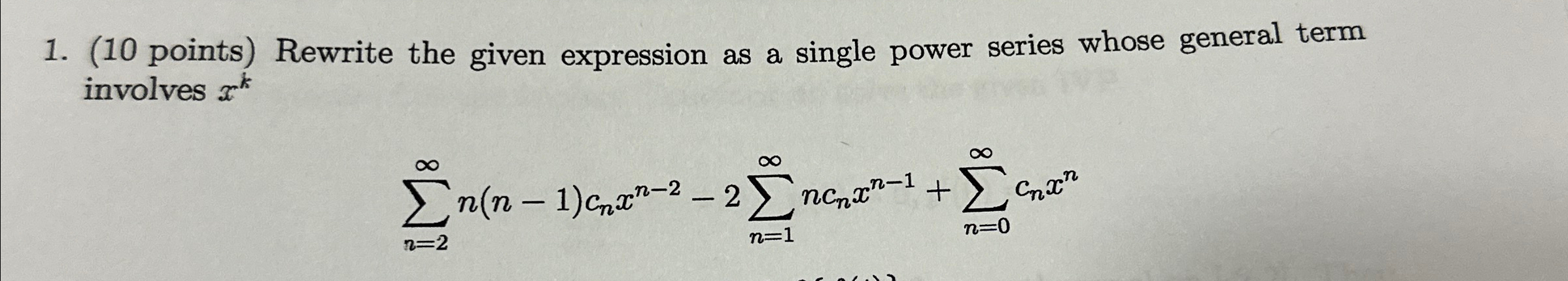 Solved (10 ﻿points) ﻿Rewrite the given expression as a | Chegg.com