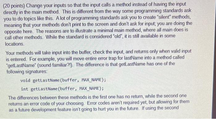Solved (20 points) Change your inputs so that the input | Chegg.com