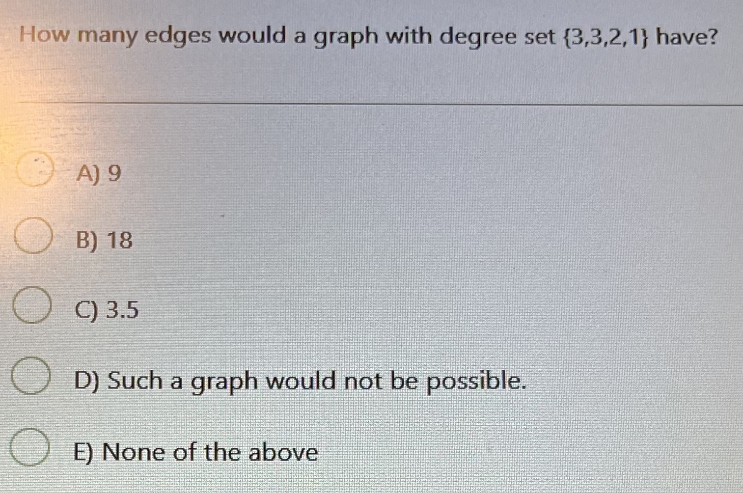 Solved How many edges would a graph with degree set | Chegg.com