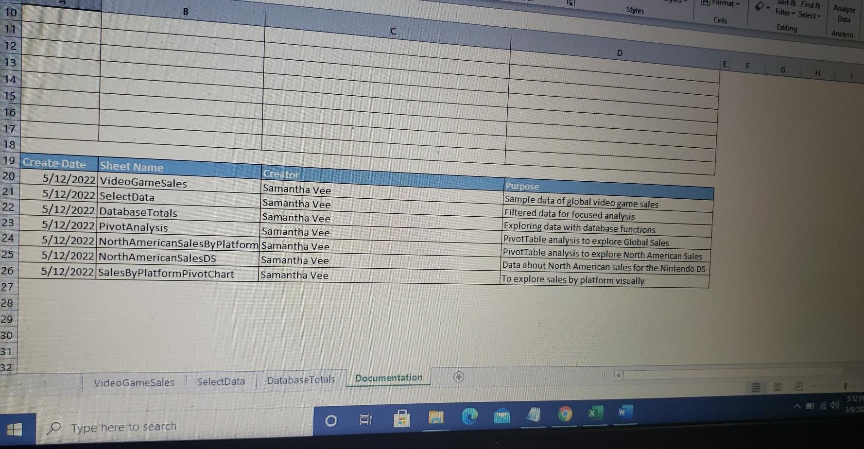 YO19_Excel_Ch06_Assessment_Video_Game_Sales Project | Chegg.com