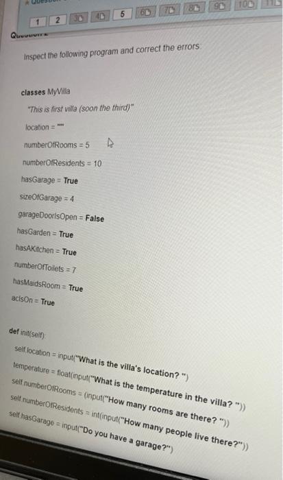Solved Inspect the following program and correct the errors | Chegg.com