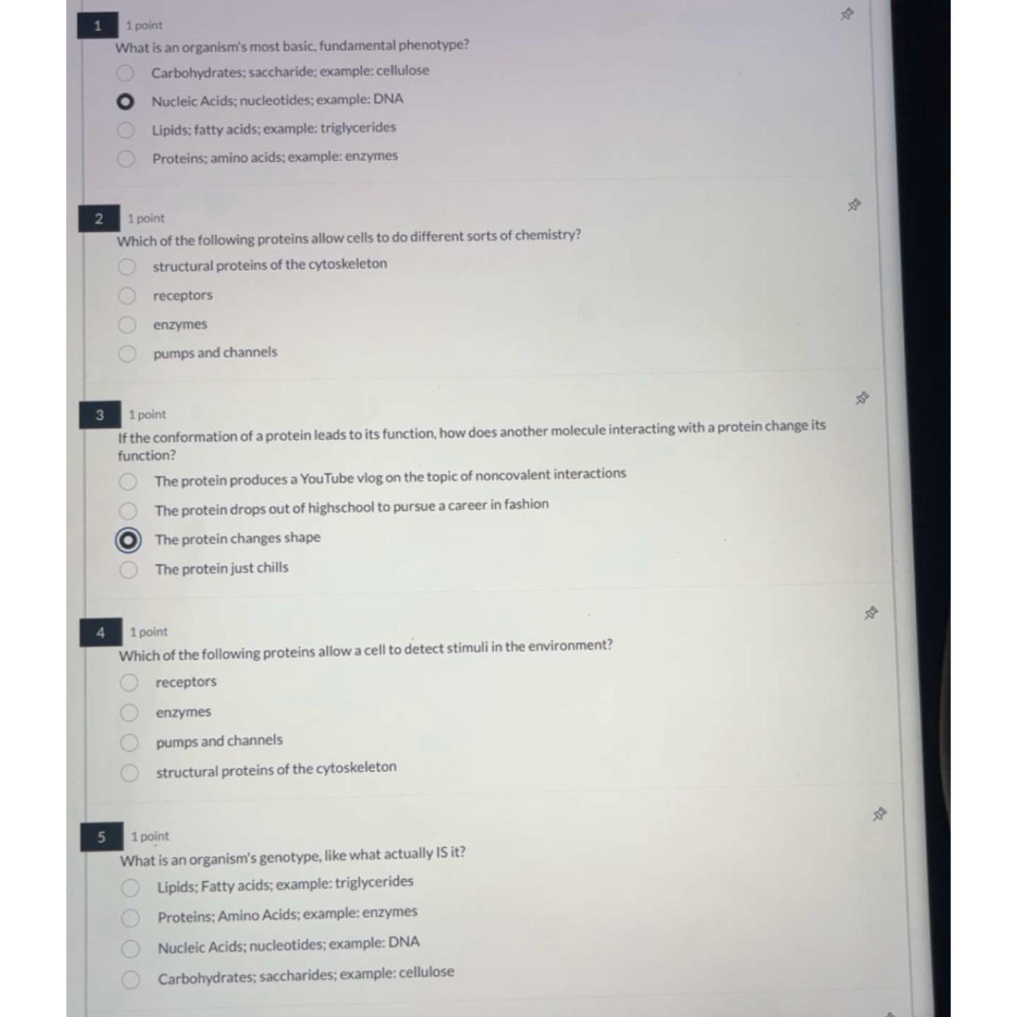 Solved 1I pointWhat is an organism's most basic, fundamental | Chegg.com