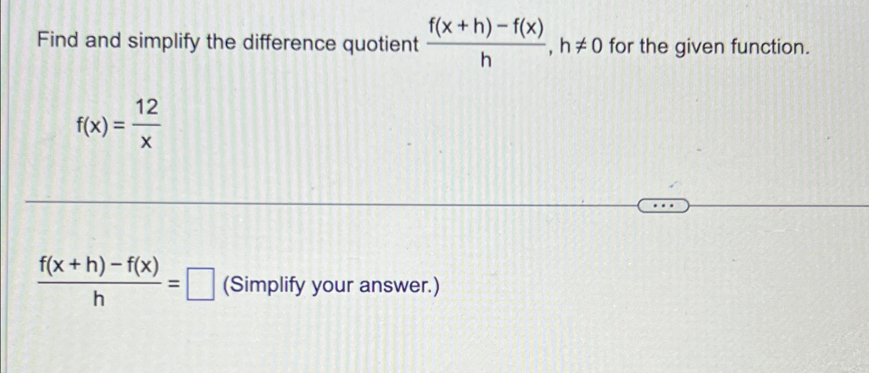 Solved Find and simplify the difference quotient | Chegg.com
