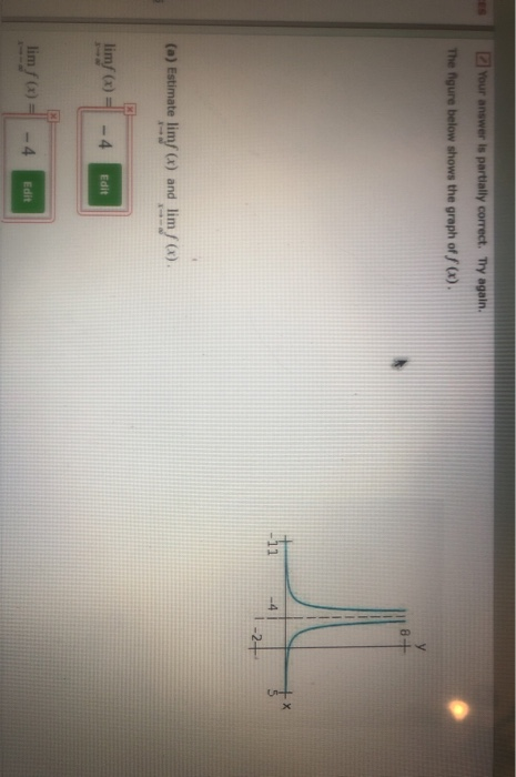 Solved Your answer is partially correct. Try again. The | Chegg.com
