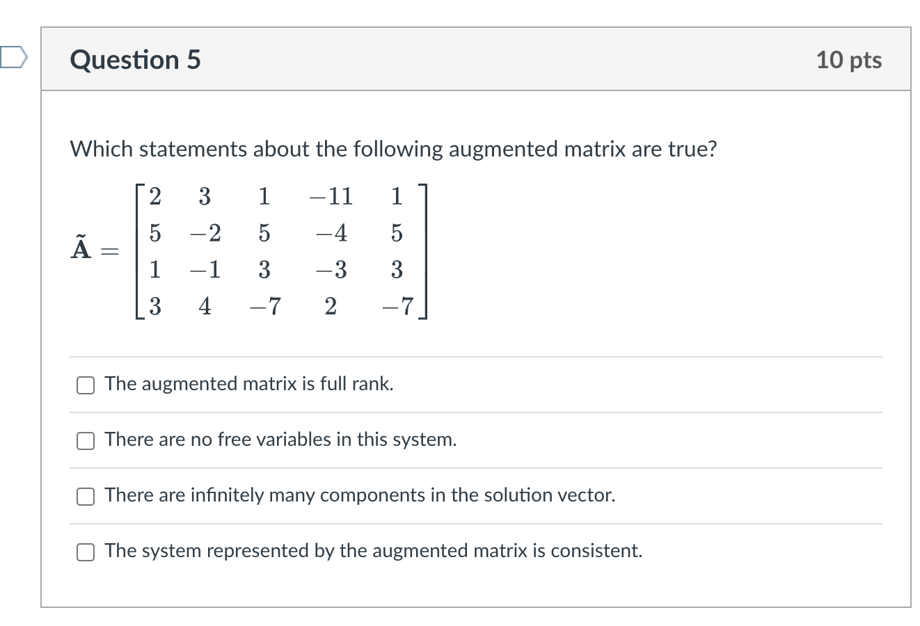 Solved Question 5 ﻿Which statements about the following | Chegg.com