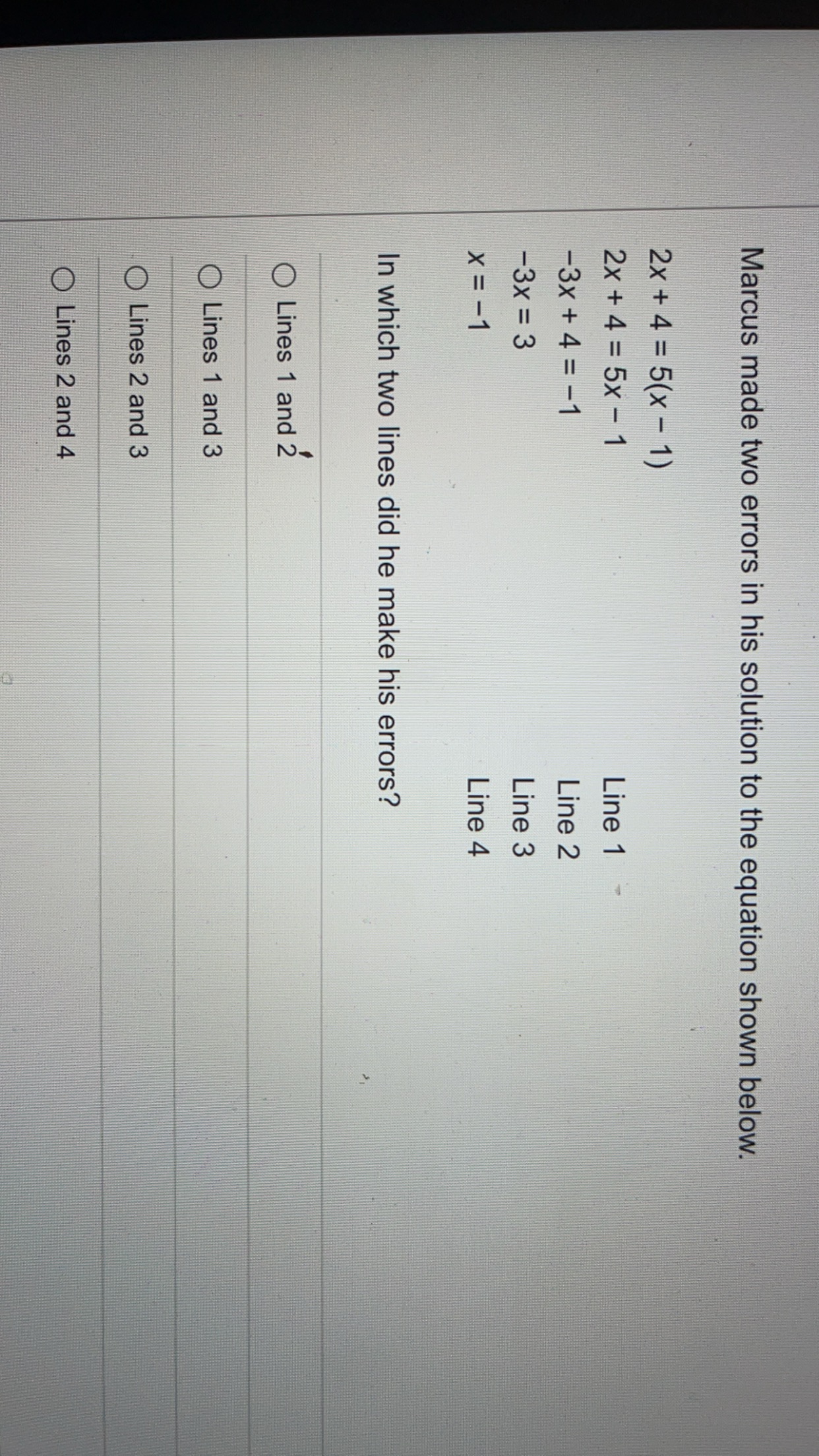 Solved Marcus made two errors in his solution to the | Chegg.com