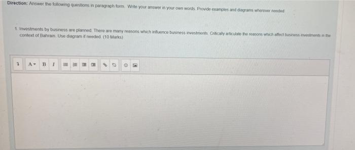 Solved Direction Answer The Following Questions In