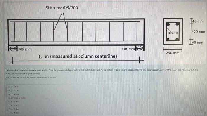 Solved Determine the " maximum " allowable span length L | Chegg.com
