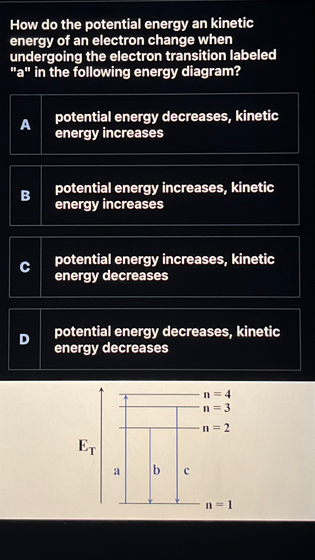 Solved How do the potential energy an kinetic energy of an | Chegg.com