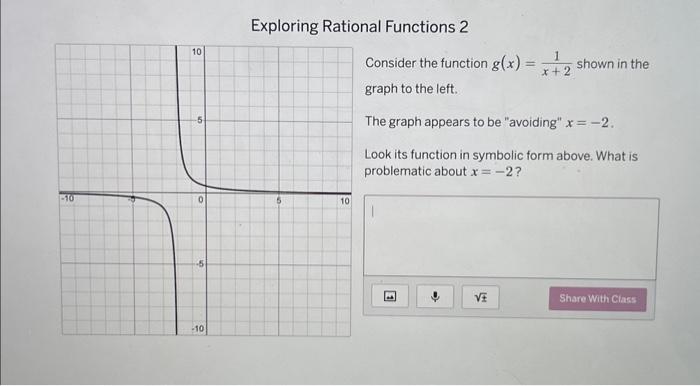 Solved Exploring Rational Functions 1 Consider the function | Chegg.com