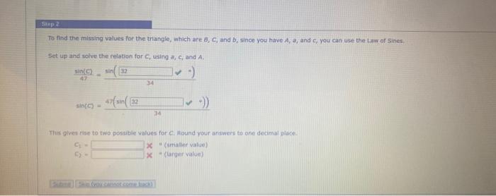 Solved This gives rise to two possible values for C. | Chegg.com