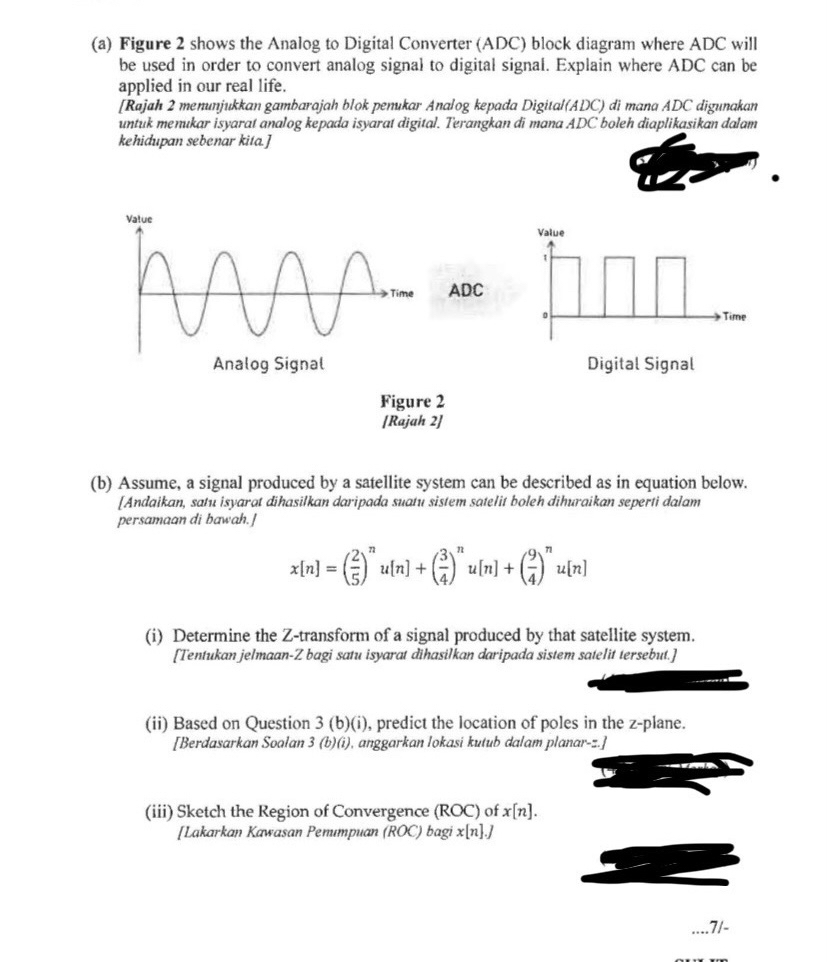 Solved (a) ﻿Figure 2 ﻿shows the Analog to Digital Converter | Chegg.com