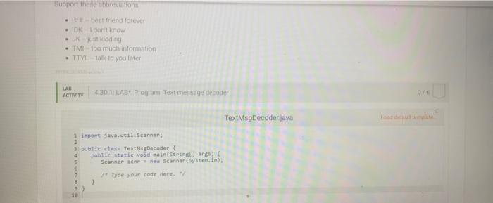 Solved LAM ACTIVITY MUSSUEY 4301 LAB Program Text message | Chegg.com