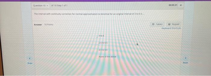 Solved Question 10 Of 10 Step 1 Oft 00 05 31 The Interval