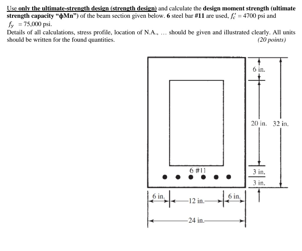 Solved Use only the ultimate-strength design (strength | Chegg.com