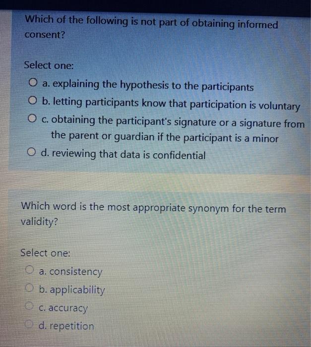 Solved Which of the following is not part of obtaining | Chegg.com