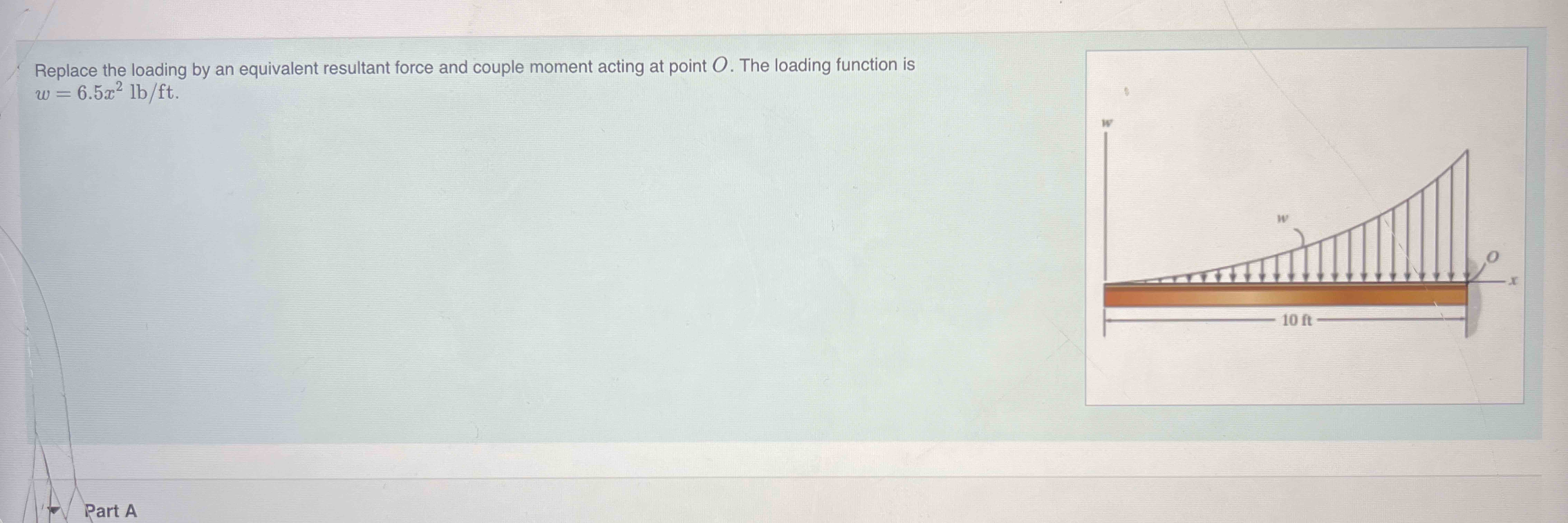 [Solved]: Replace the loading by an equivalent resultant for