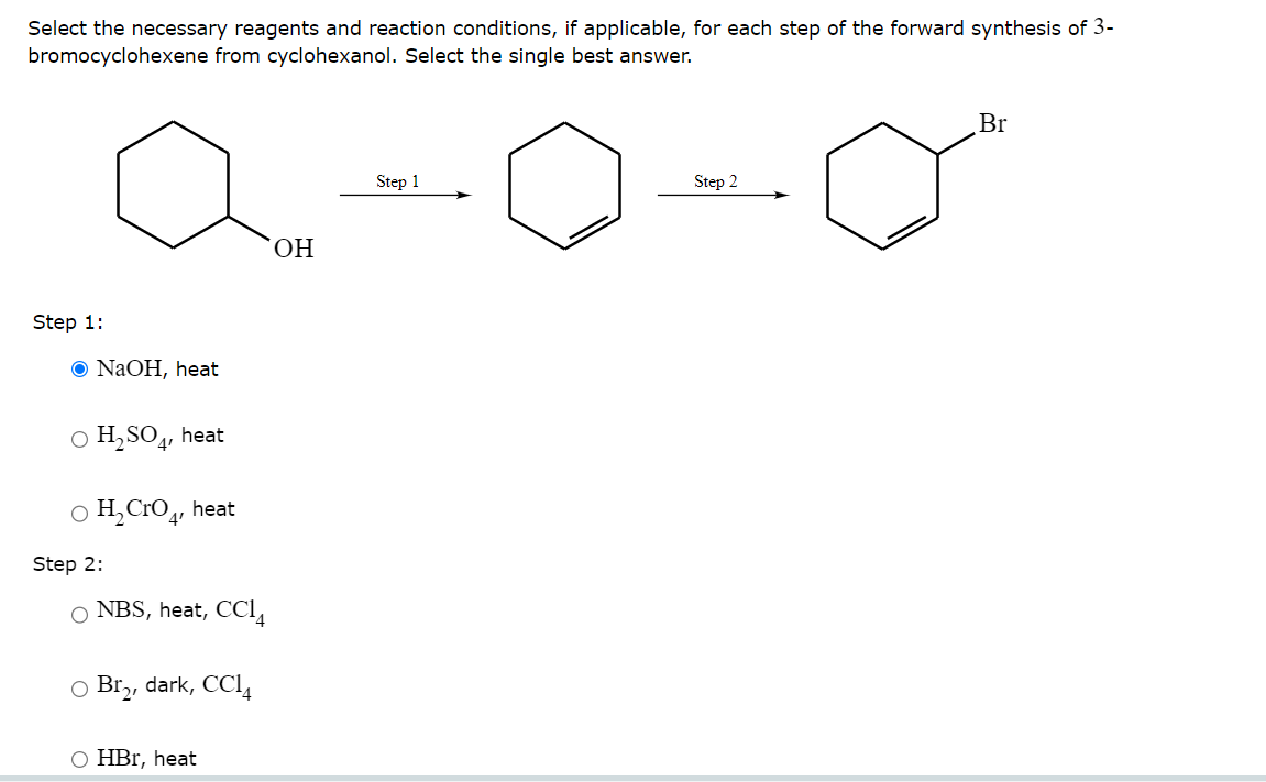 Solved Select the necessary reagents and reaction | Chegg.com